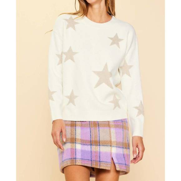 Skies Are Blue | Sweaters | New Skies Are Blue Star Pattern Sweater In ...